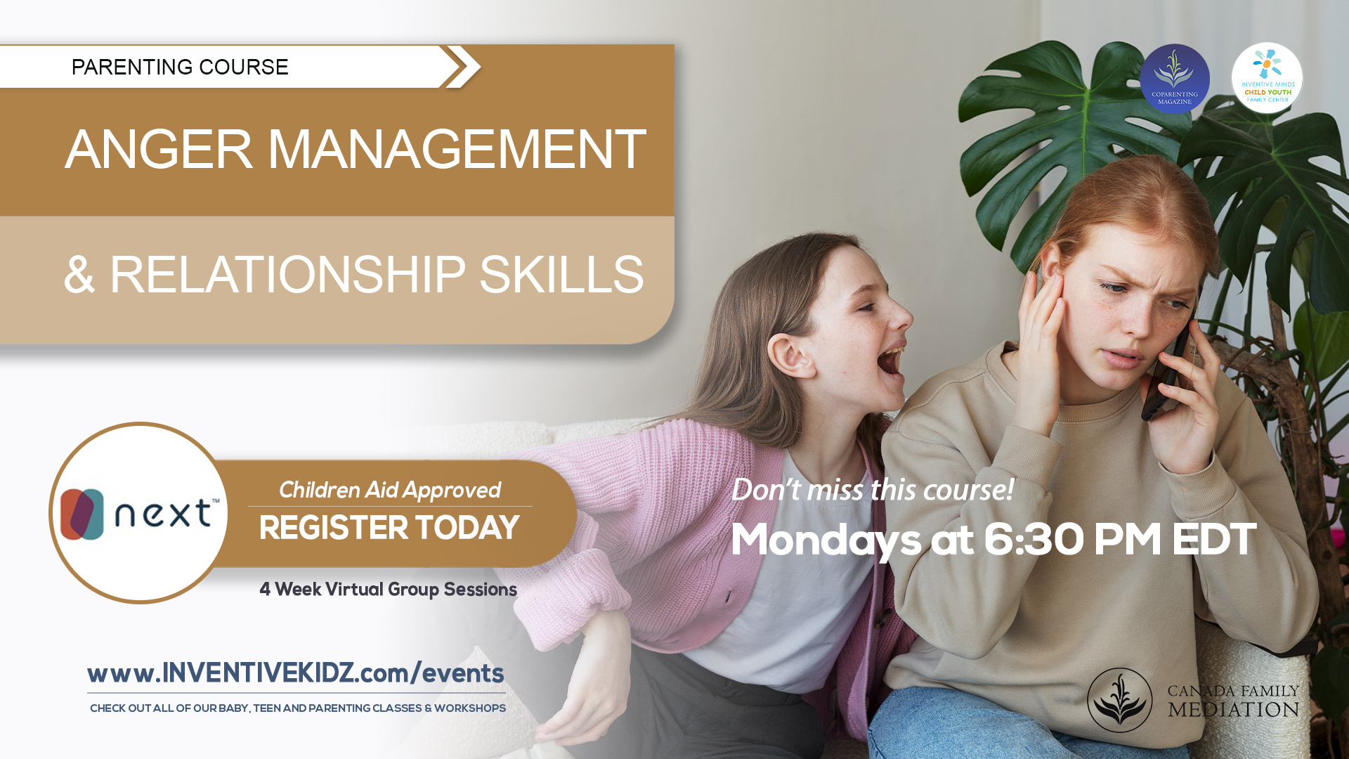 Anger Management and Relationship Skills Parenting Course (Mondays in ...