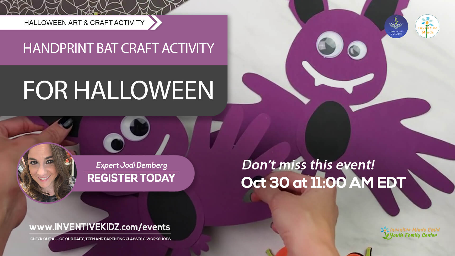 Handprint Bat Craft Activity For Halloween | Inventive Minds Kidz Academy
