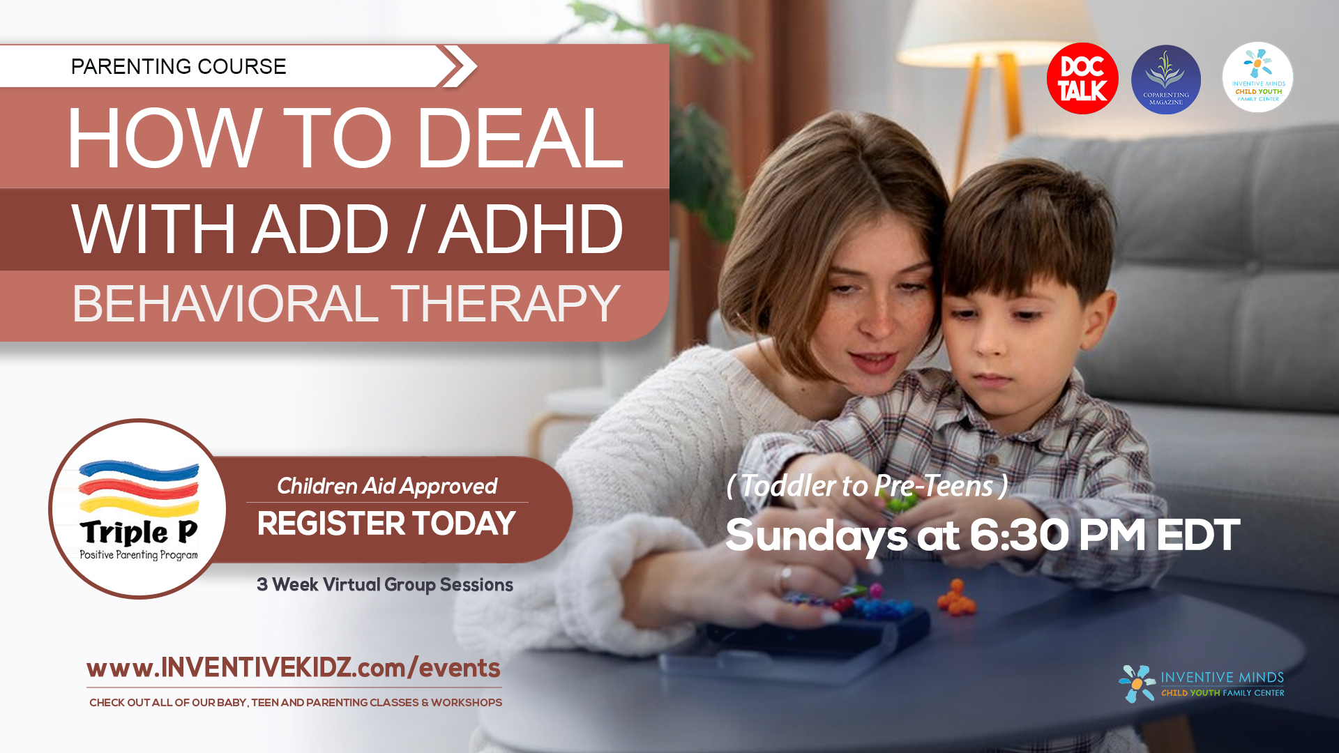 How to Deal with ADD, ADHD - Behavioral Therapy Parenting Course ...